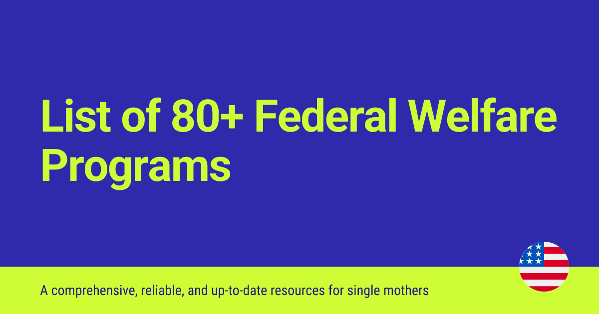List of 80+ Federal Welfare Programs